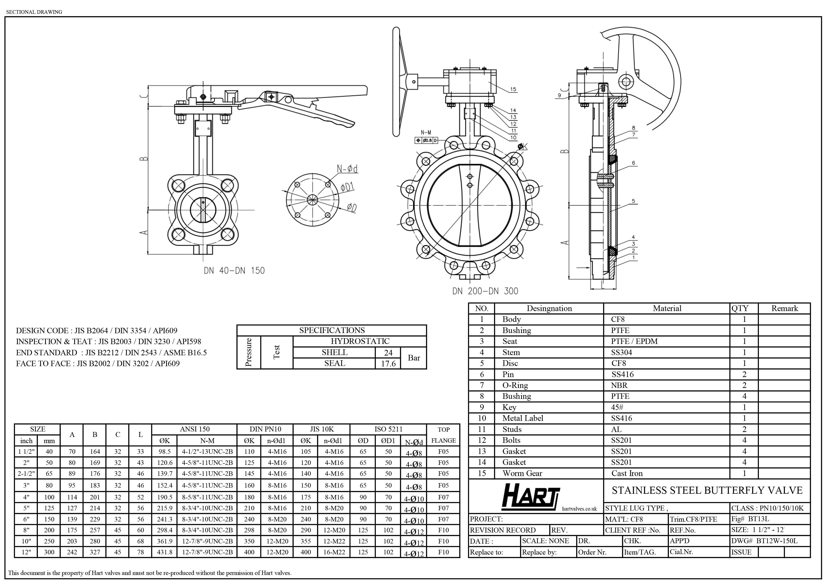 Butterfly Valve Lug Type Dimensions Valves Flange